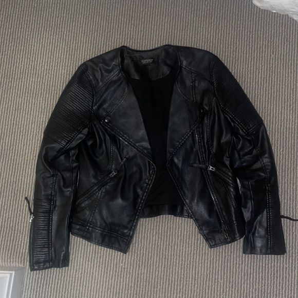 Topshop | Jackets & Coats | Topshop Moto Leather Jacket | Poshmark